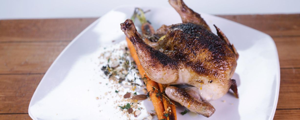 Roasted Spring Chicken with Carrots Recipe | The Chew - ABC.com